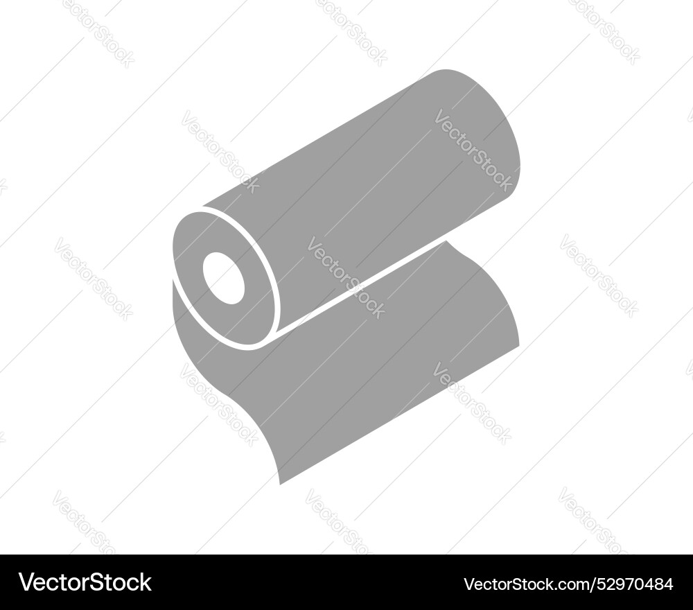 Textile roll icon paper tube design for kitchen Vector Image