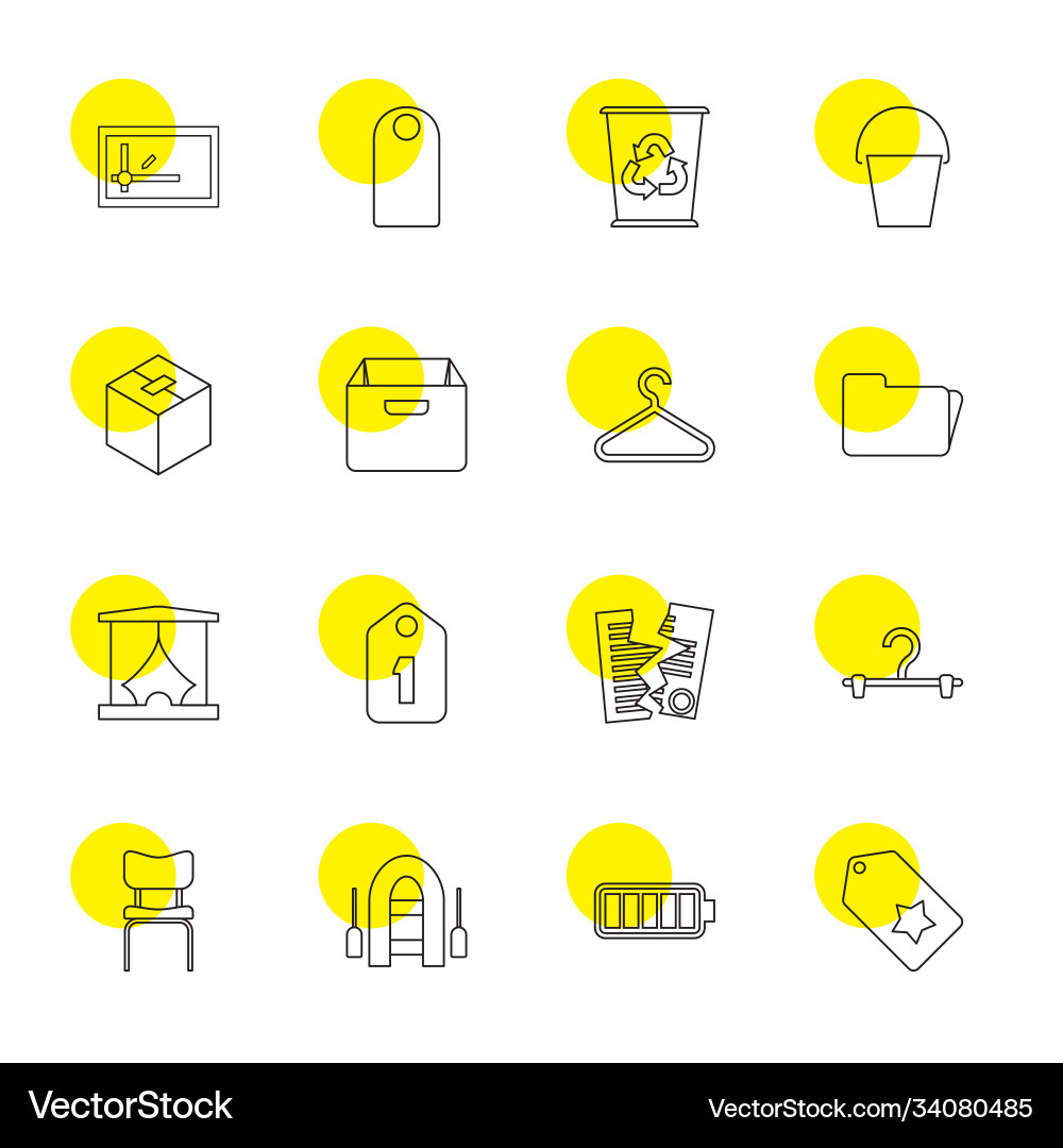 16 leere Symbole Lizenzfreies Vektorbild - VectorStock