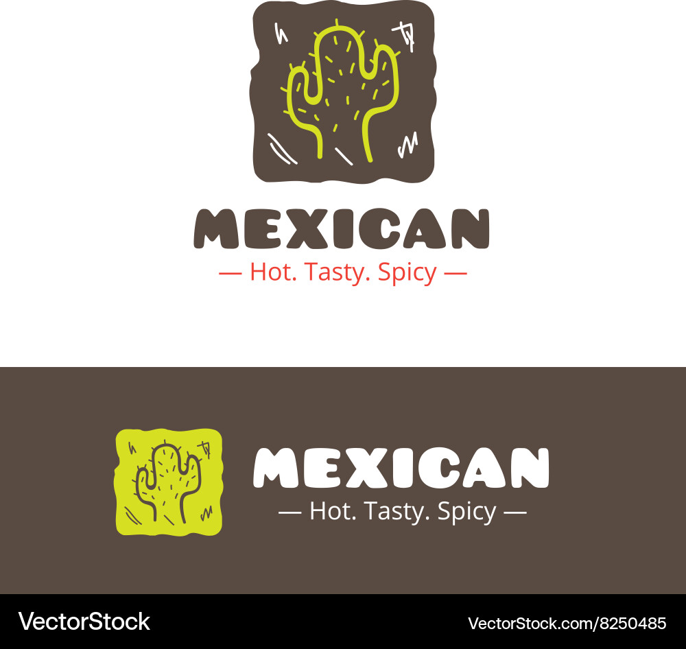 Colorful mexican food logo Royalty Free Vector Image