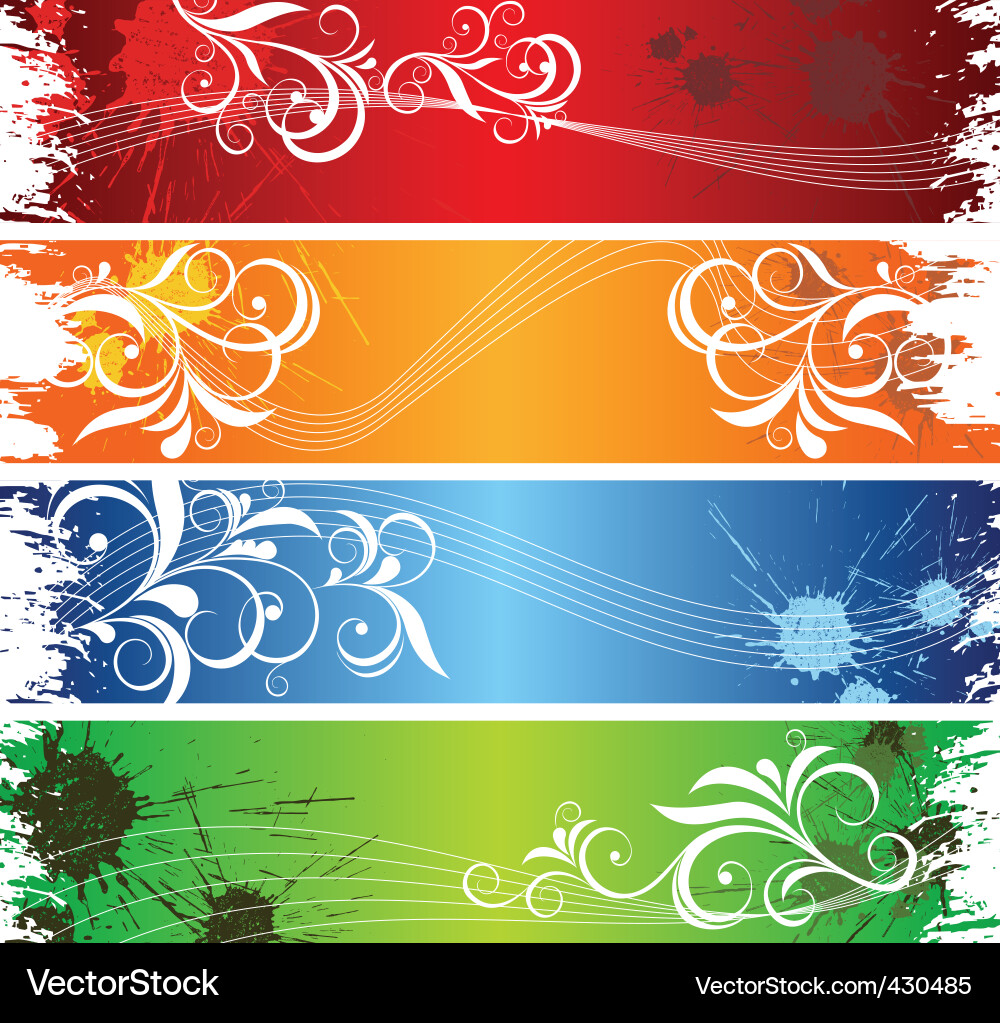 Coloured banners Royalty Free Vector Image - VectorStock