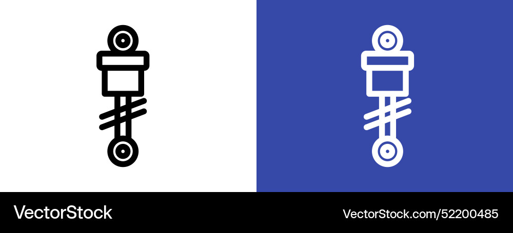 Damper icon logo sign set outline Royalty Free Vector Image