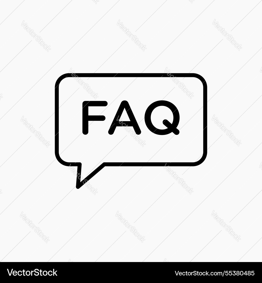 Faq icon simple Royalty Free Vector Image - VectorStock