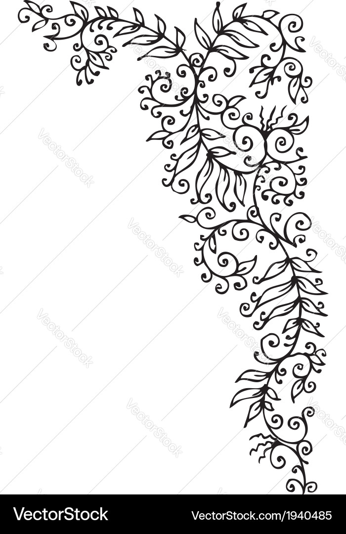 Floral vignette cccxc Royalty Free Vector Image