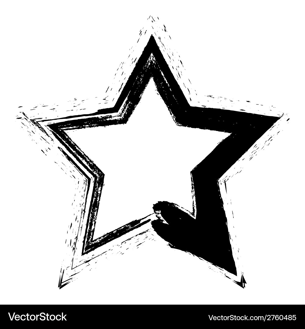 Grunge star Royalty Free Vector Image - VectorStock