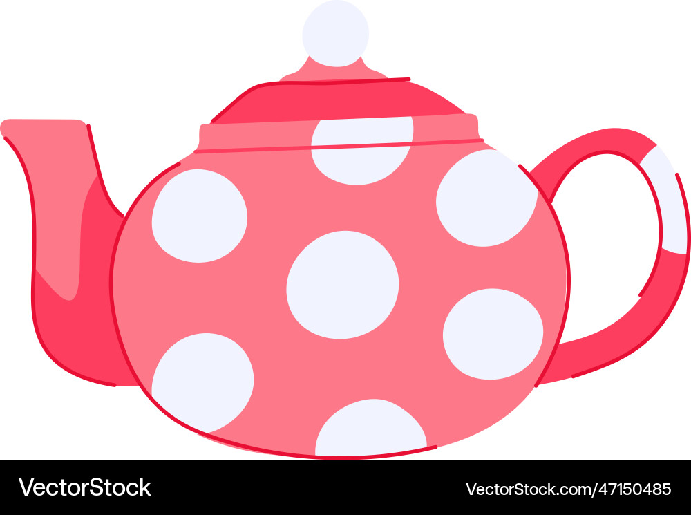 Hot teapot ceramic cartoon Royalty Free Vector Image
