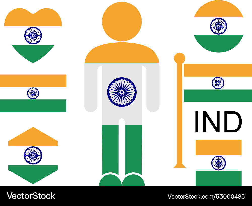 Indian flag Royalty Free Vector Image - VectorStock