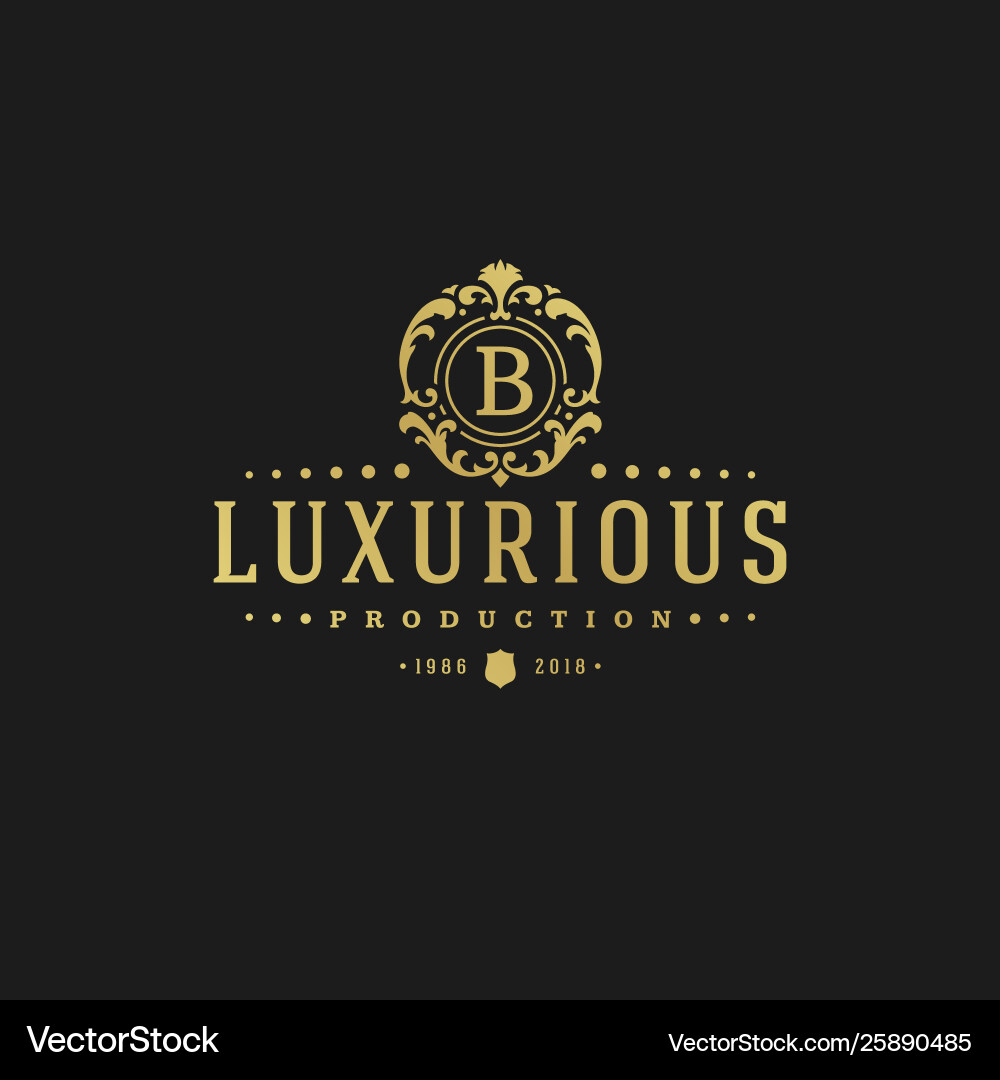 Luxury logo design template Royalty Free Vector Image