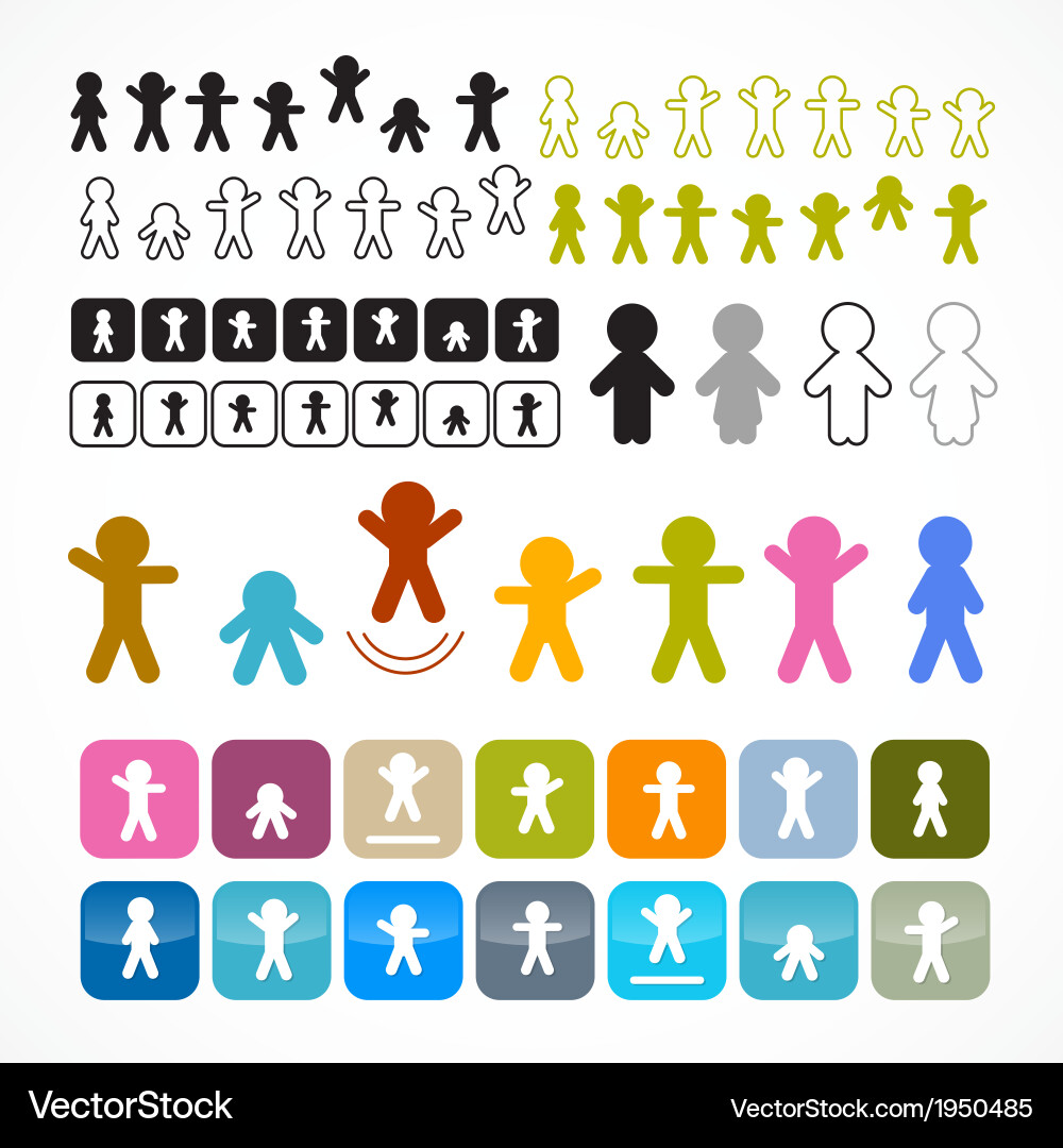 Man - people icons Royalty Free Vector Image - VectorStock