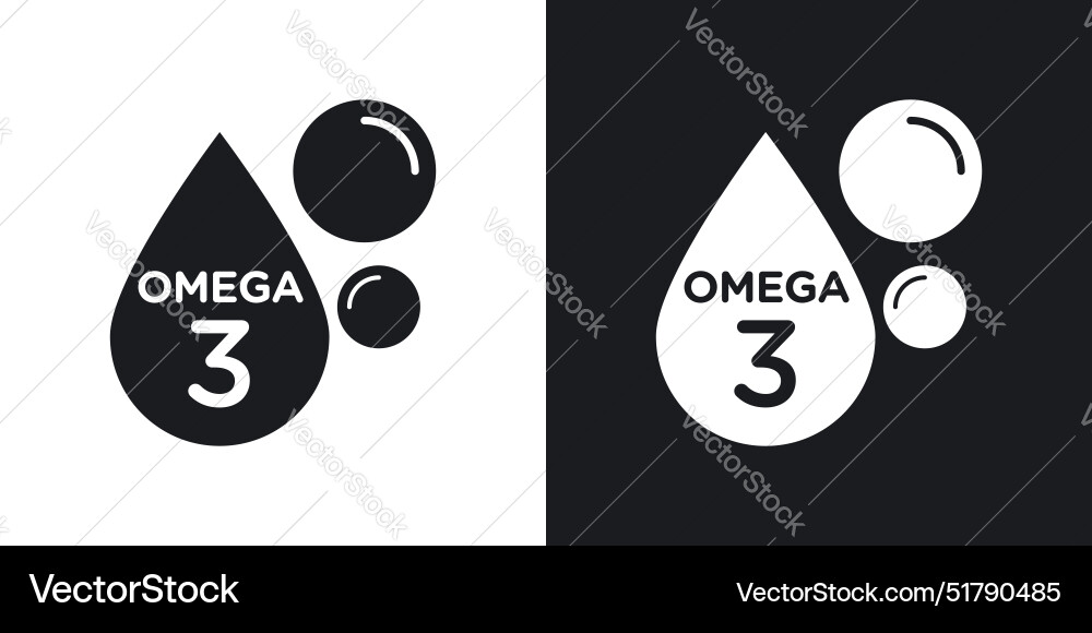 Omega 3 icon Royalty Free Vector Image - VectorStock