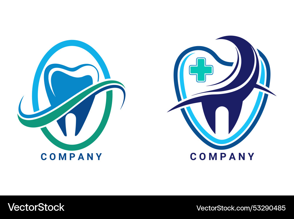 Professional dental logo Royalty Free Vector Image