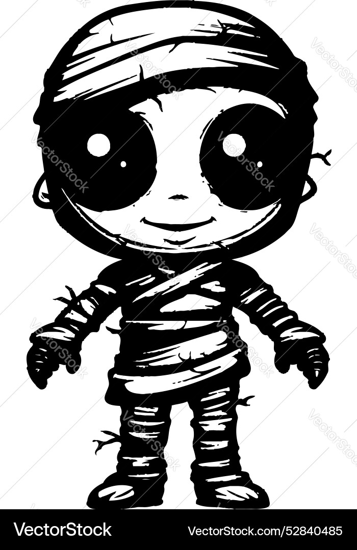 Retro rot rejoice cute mummy icon design Vector Image