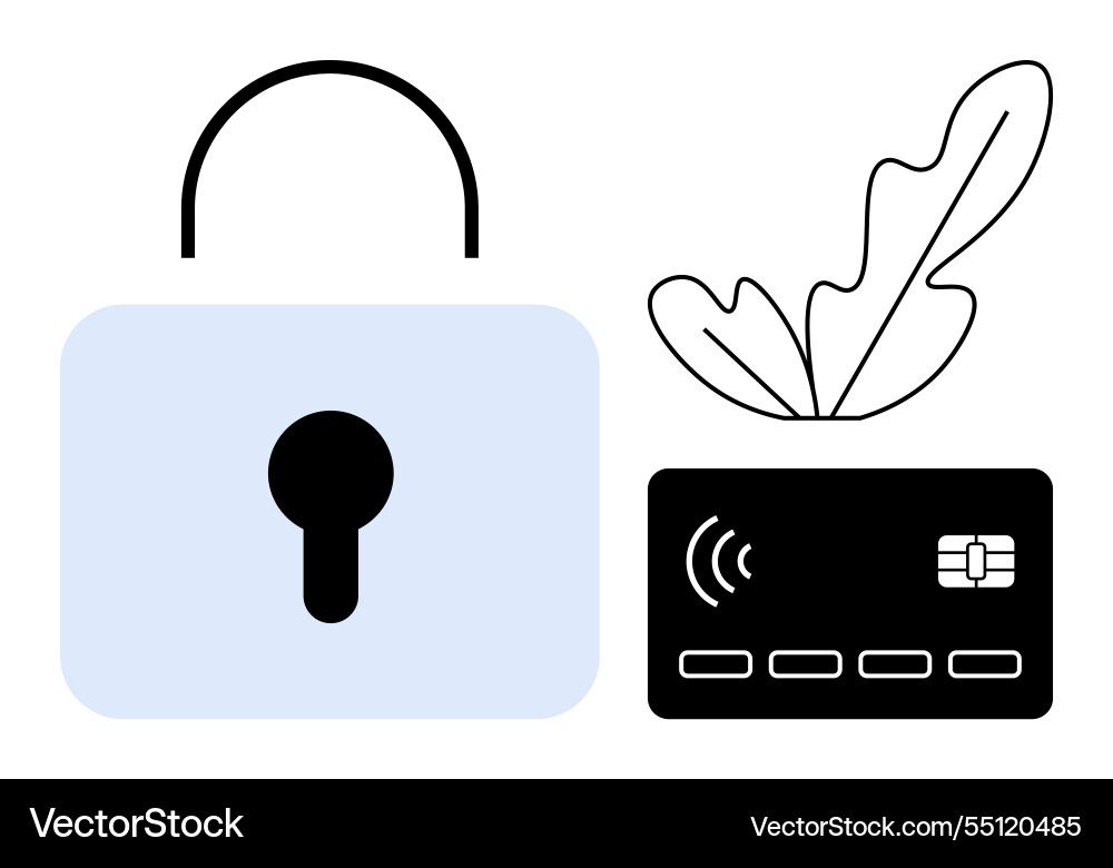 Secure digital payments security Royalty Free Vector Image