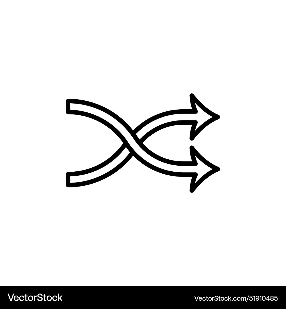 Shuffle arrows icon ideal for randomization Vector Image