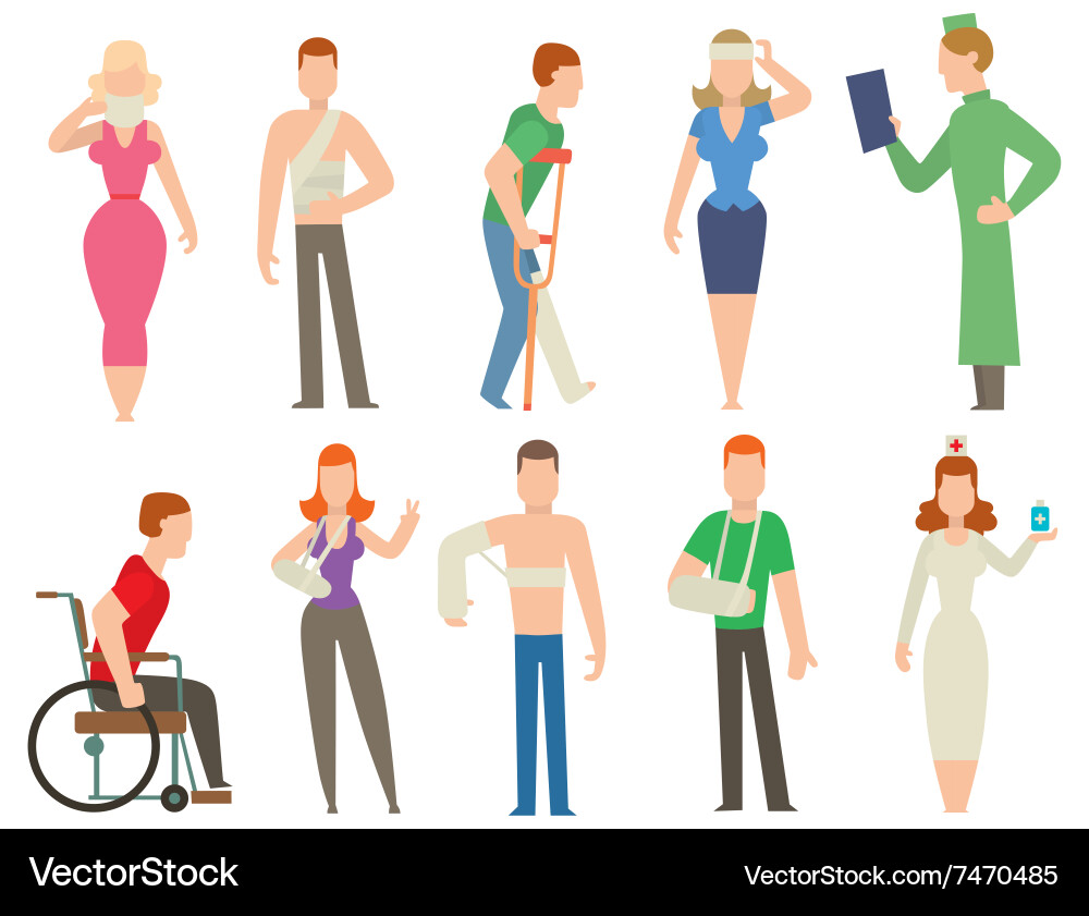 Trauma accident and human body safety Royalty Free Vector