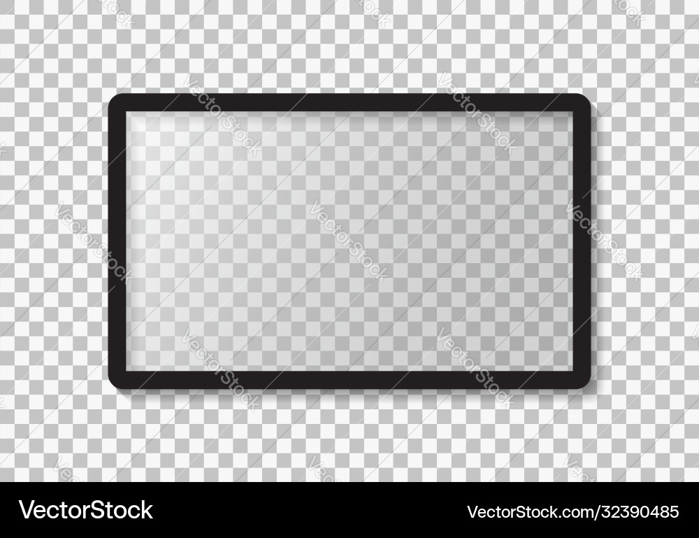 Tv screen frame monitor on wall led display Vector Image
