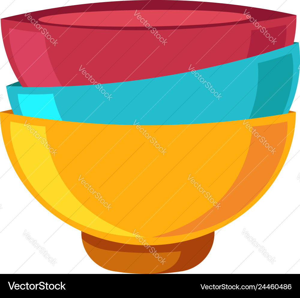 Bowls color Royalty Free Vector Image - VectorStock