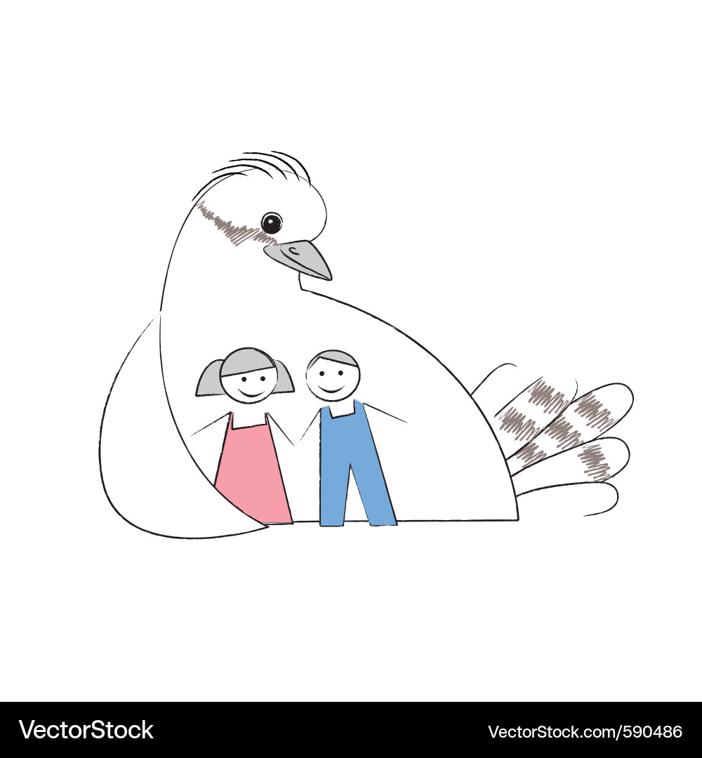 Caring for children Royalty Free Vector Image - VectorStock