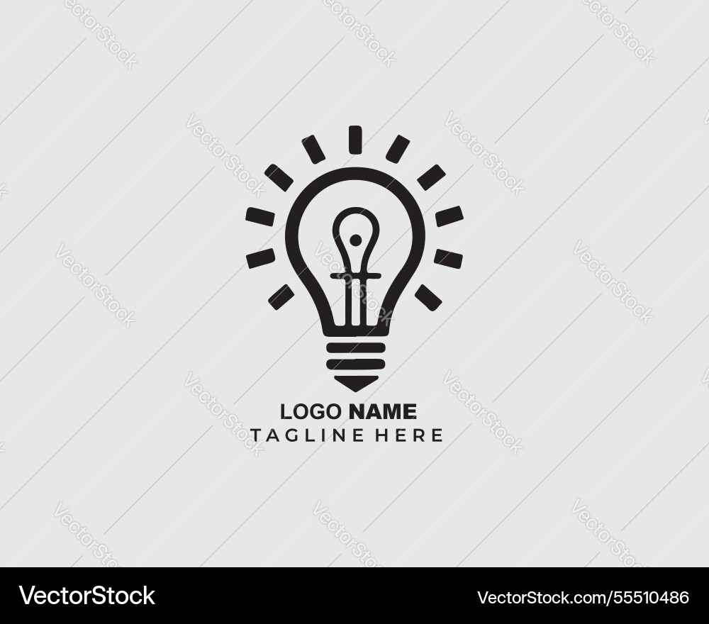 Creative modern light bulb logo design ideas Vector Image