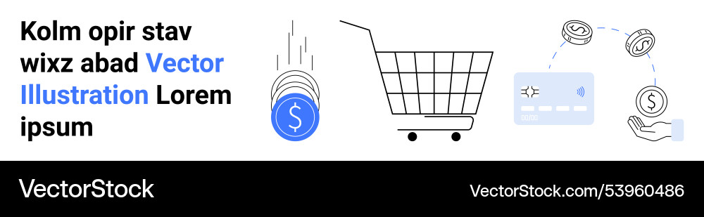 E-commerce and digital transactions concept Vector Image