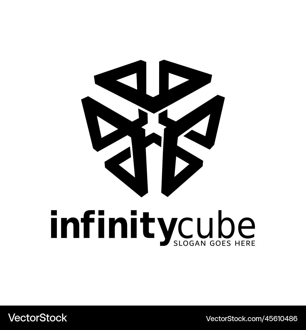 Infinity cube logo Royalty Free Vector Image - VectorStock
