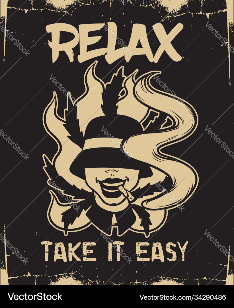 Marijuana Typography Art Royalty Free Vector Image