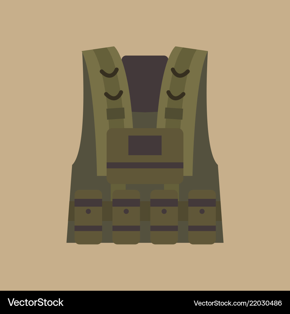 Military Bulletproof Vest Royalty Free Vector Image