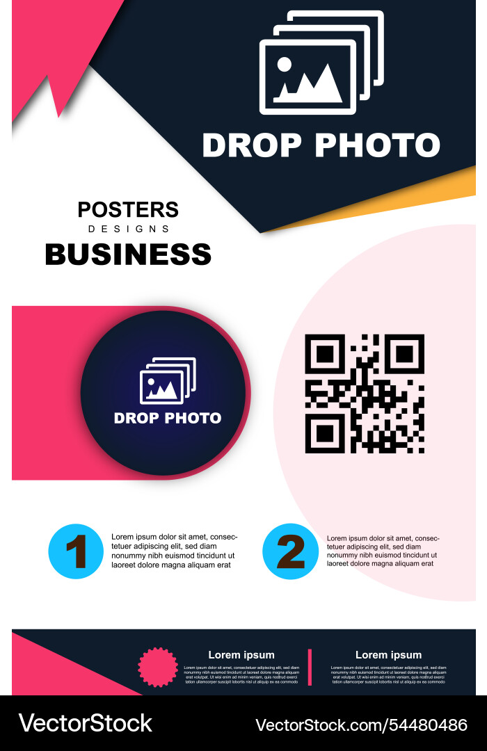 Modern business poster design template Royalty Free Vector