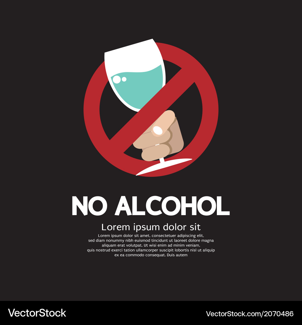 No alcohol Royalty Free Vector Image - VectorStock