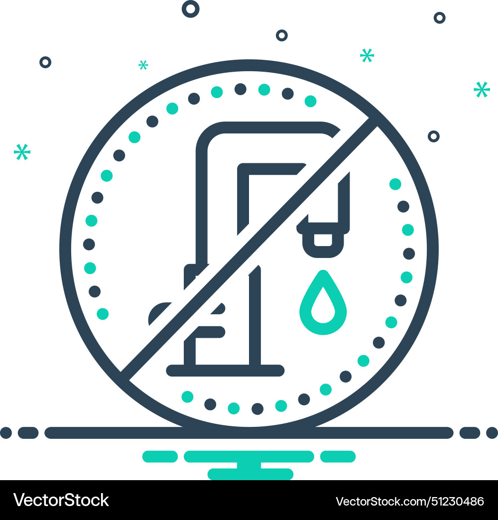 No water Royalty Free Vector Image - VectorStock