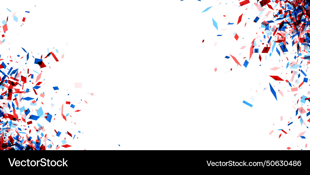 Patriotic confetti explosion Royalty Free Vector Image