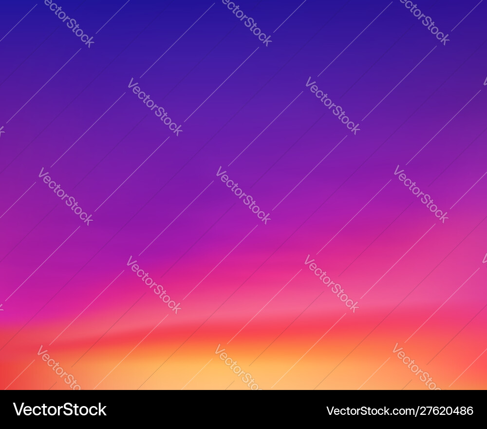 Violet sunset sky colorful gradient Royalty Free Vector