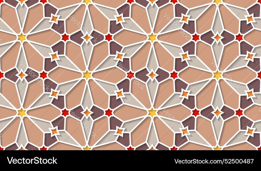 Arabic seamless girih pattern with classic islamic