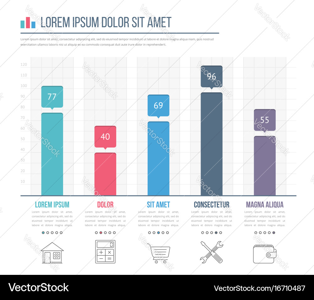 Bar graph template Royalty Free Vector Image - VectorStock