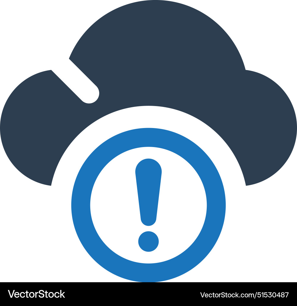 Cloud alert icon Royalty Free Vector Image - VectorStock