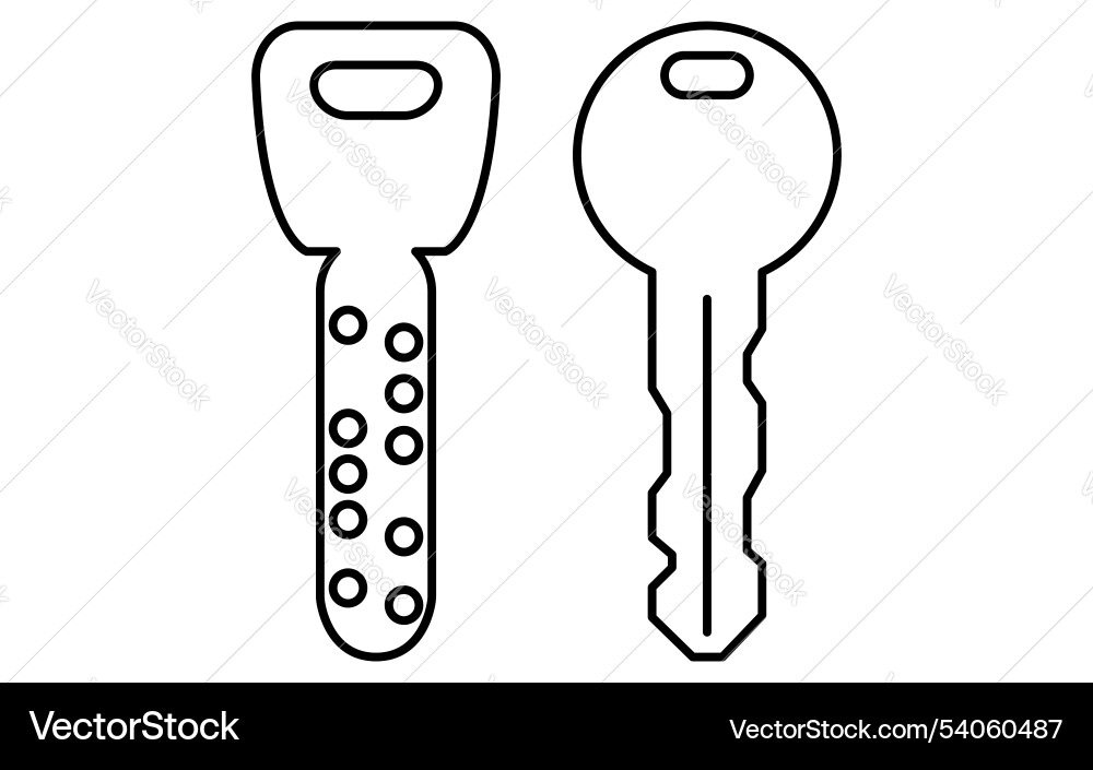 Complicated dimple keys and ordinary cylinder Vector Image