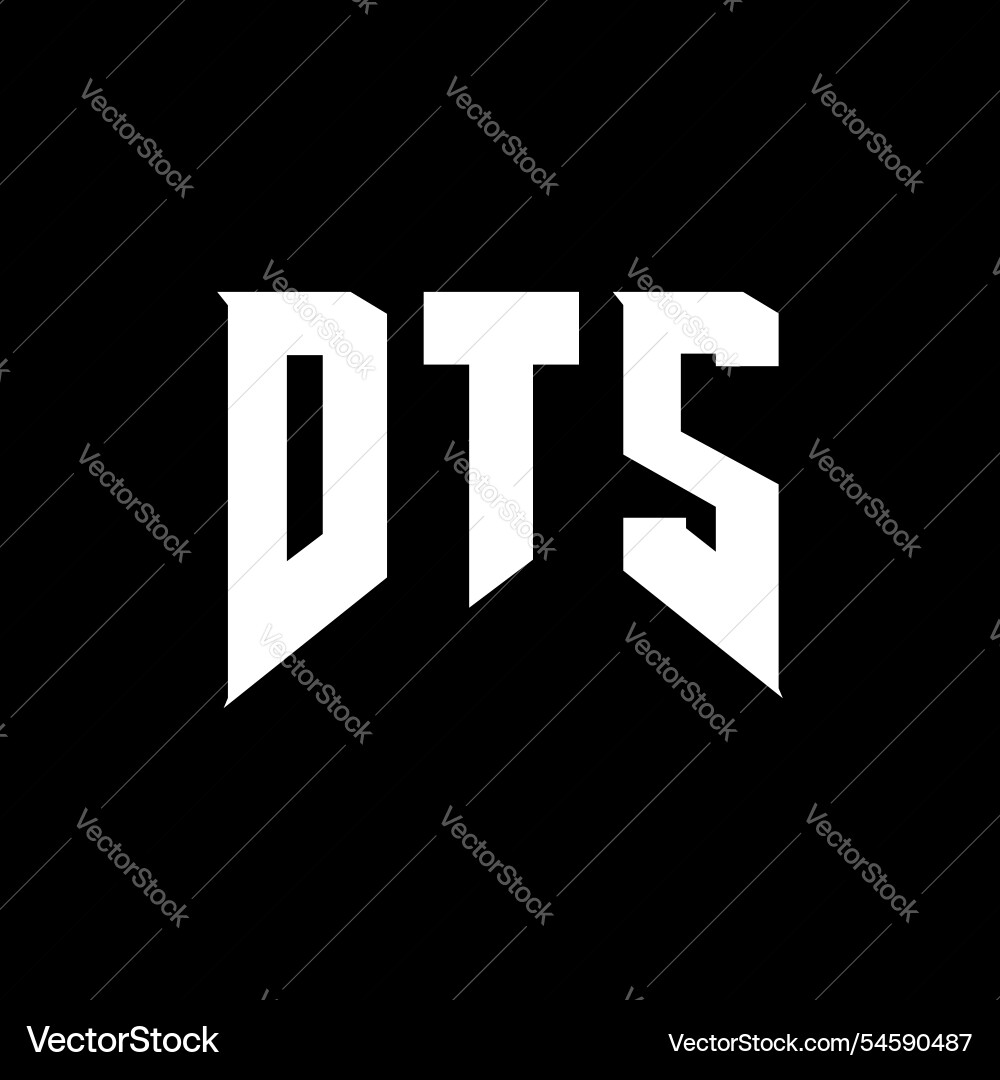 Dts letter logo design for technology company Vector Image