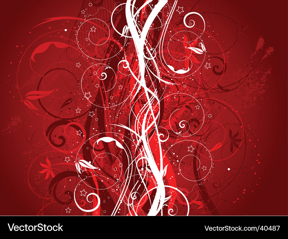 Floral Swirl Background Royalty Free Vector Image