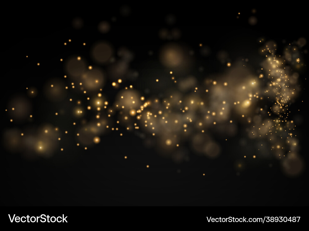 Glow Bokeh Sparks Dust Royalty Free Vector Image