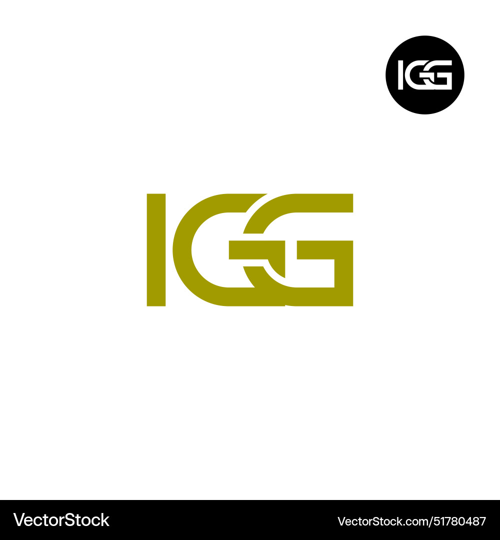 Igg logo letter monogram design Royalty Free Vector Image