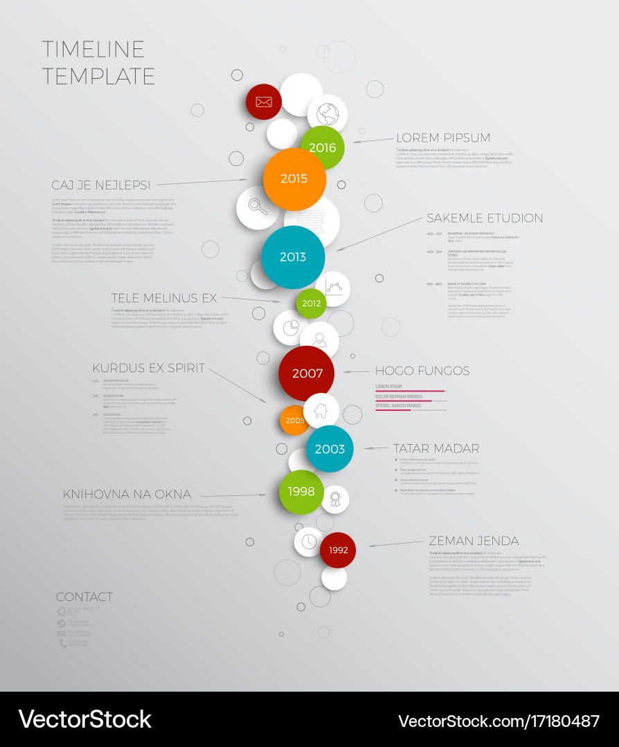 Infographic timeline report template Royalty Free Vector