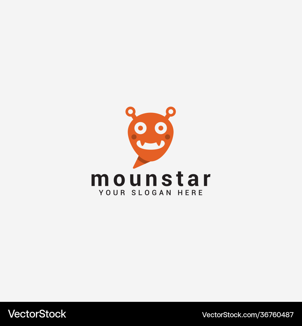 Monster logo template Royalty Free Vector Image