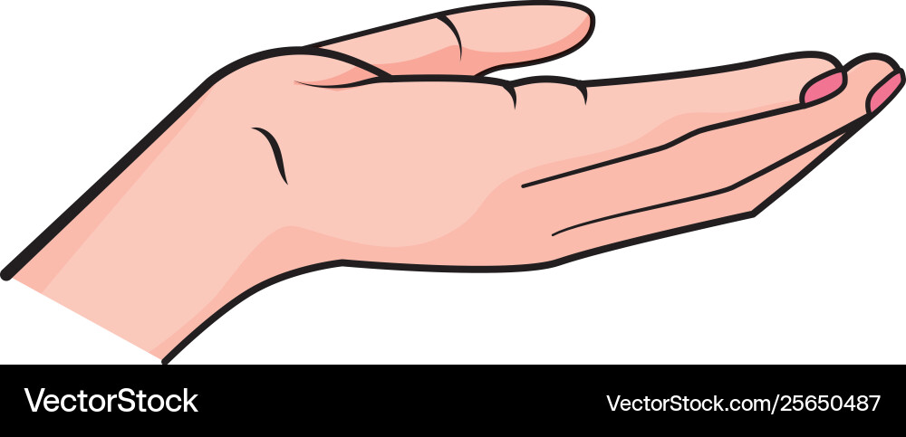 Open hand icon Royalty Free Vector Image - VectorStock