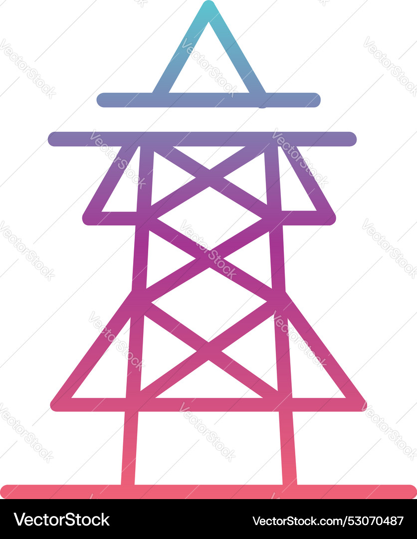 Pylon line gradient design Royalty Free Vector Image