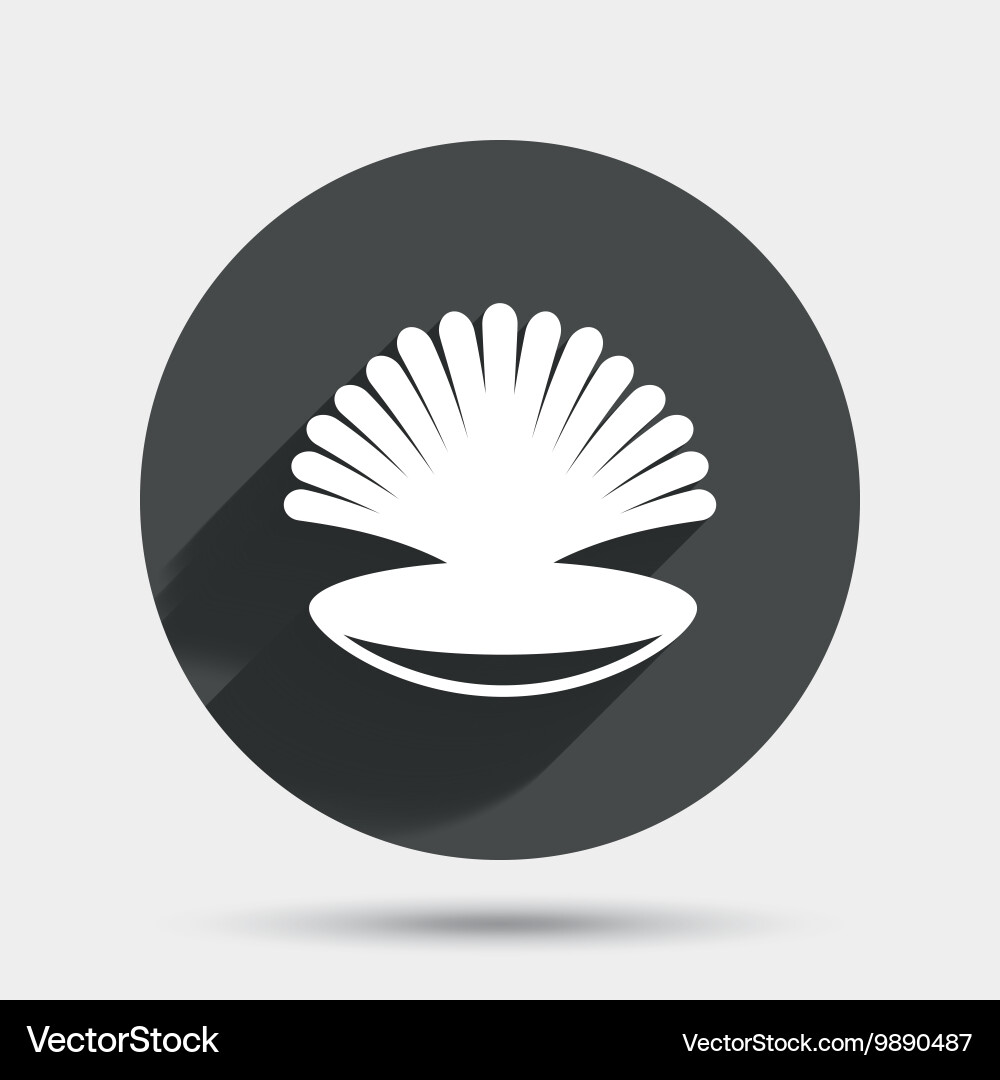 Sea shell sign icon conch symbol travel Royalty Free Vector