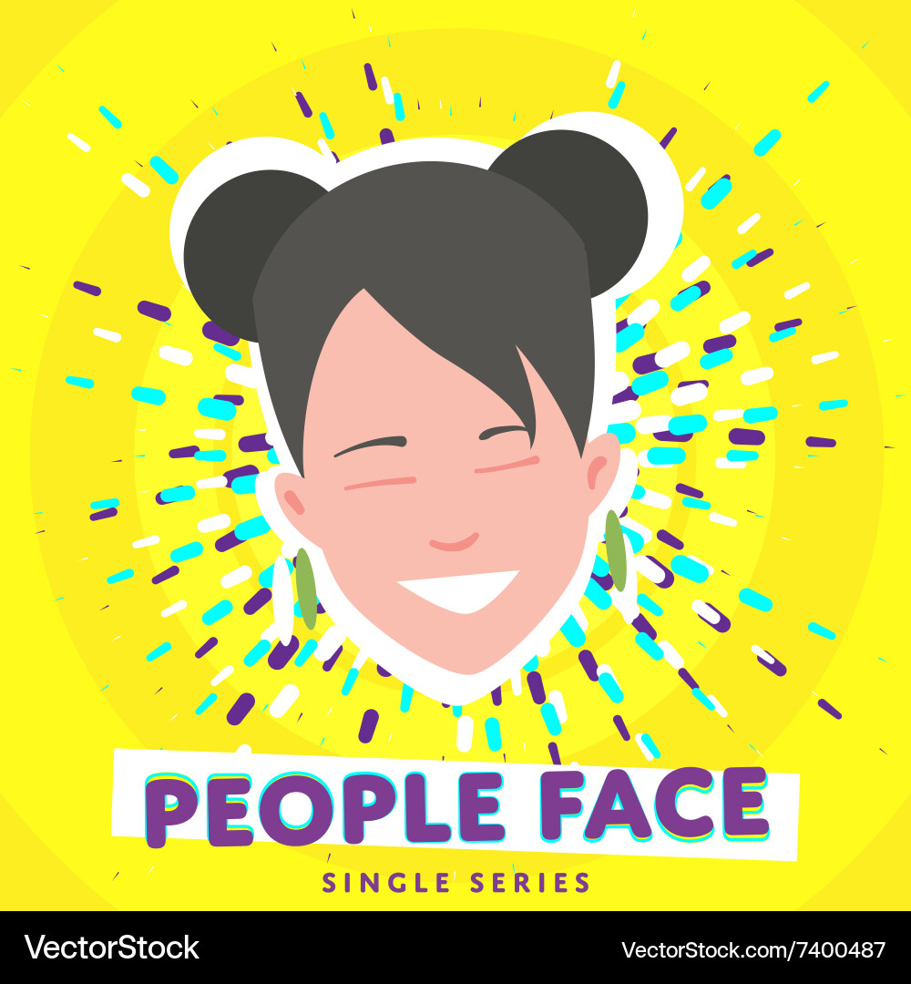 Smiling people face Royalty Free Vector Image - VectorStock