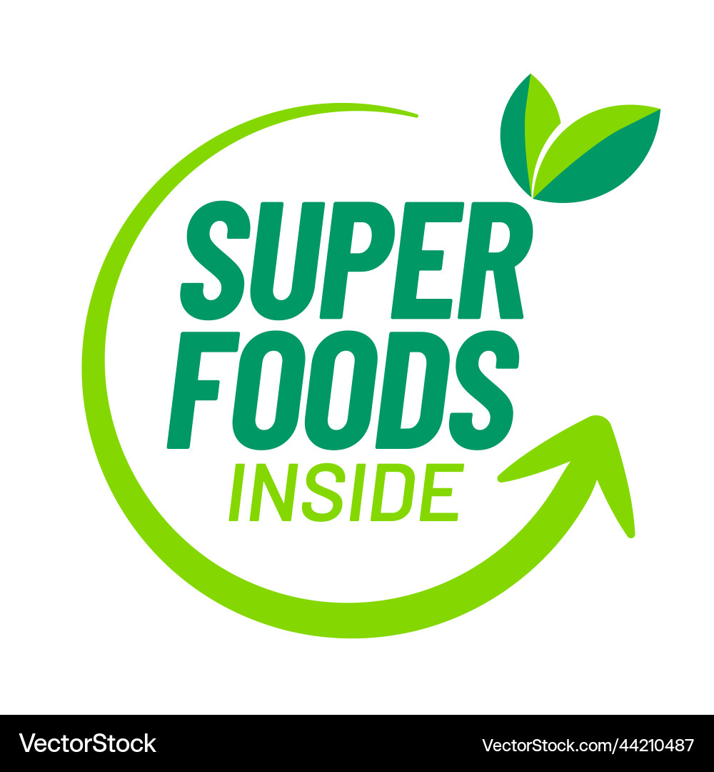 Superfood-Icon Stempel Badge Lizenzfreies Vektorbild