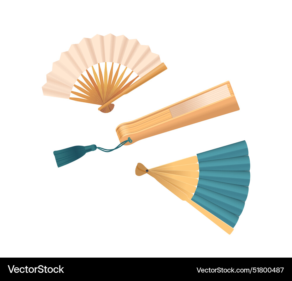 Three traditional asian Royalty Free Vector Image
