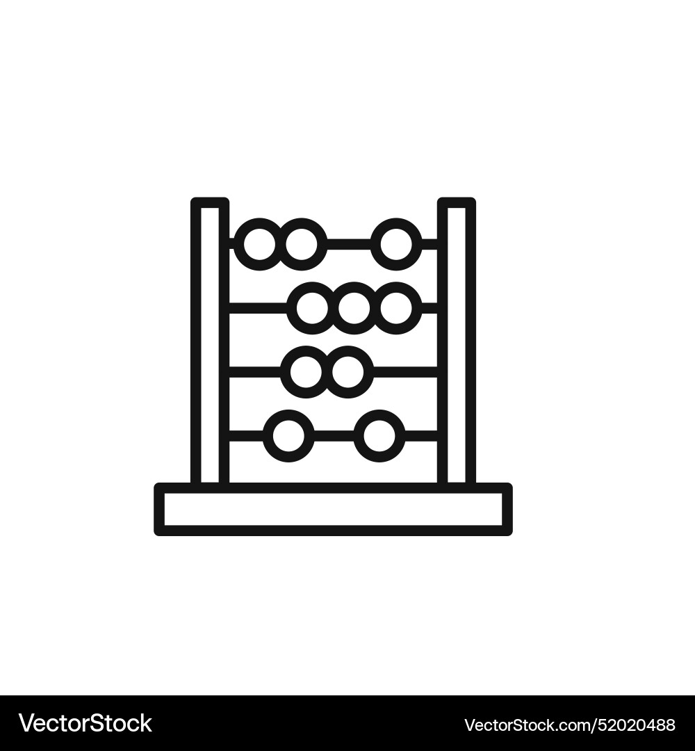 Abacus icon outline collection in black Royalty Free Vector