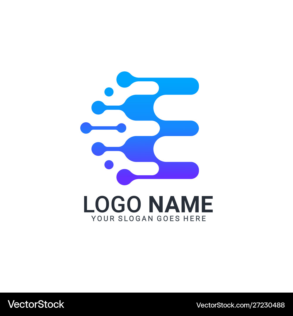 Abstract digital technology symbol logo design Vector Image