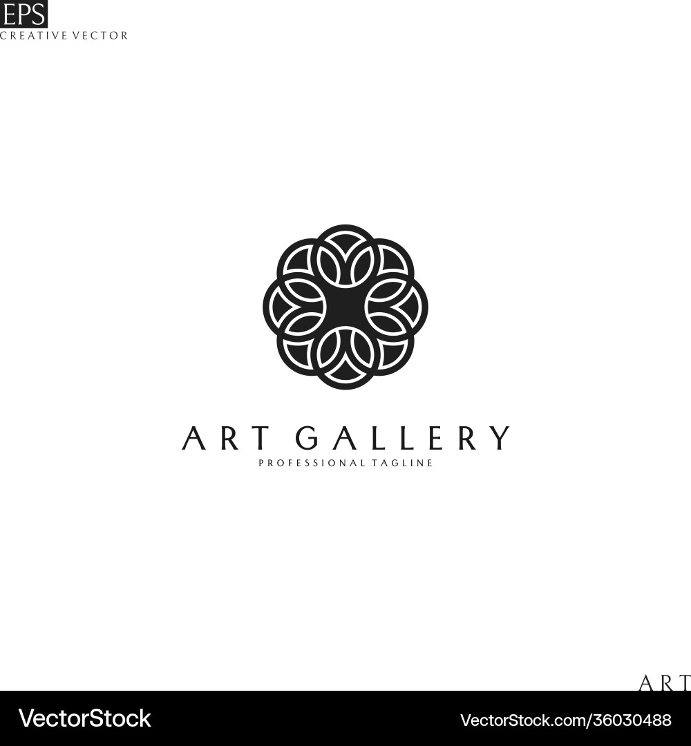 Art gallery logo template Royalty Free Vector Image